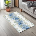 Blue Hydrangea Door Mat 20x31.5 Inch Rustic Summer Blue Floral Leaf ...