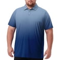 BRANROY Men's Big and Tall Shirts - Gradient Fade Print UPF 50+ Short ...