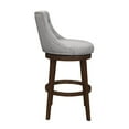 Hillsdale Furniture Halbrooke Wood Swivel Bar Height Stool Gray Fabric