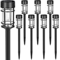 Solar Pathway Lights, LED Solar Lights Outdoor Waterproof, Glass Metal ...