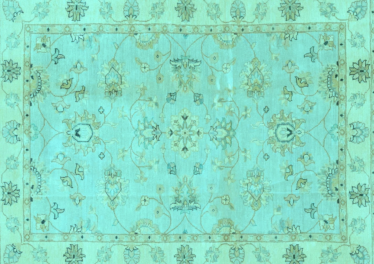 Ahgly Company Indoor Rectangle Oriental Light Blue Traditional Area ...
