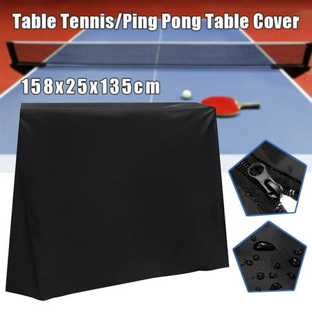 Black Full Size Table Tennis/Ping Pong Table Cover Indoor/Outdoor158 ...