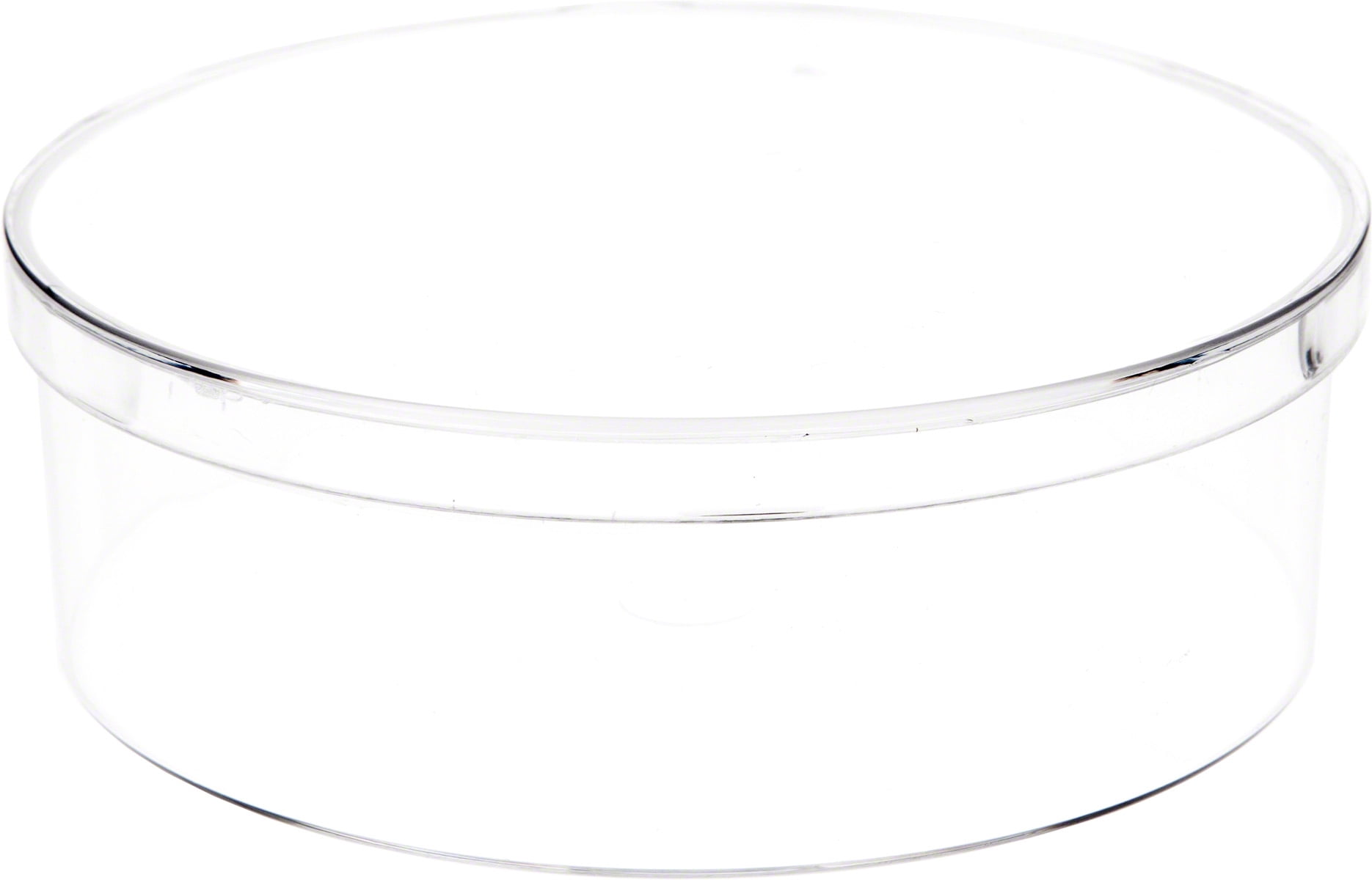 Pioneer Plastics 058C Clear Round Plastic Container, 4.375" W x 1.4375 ...