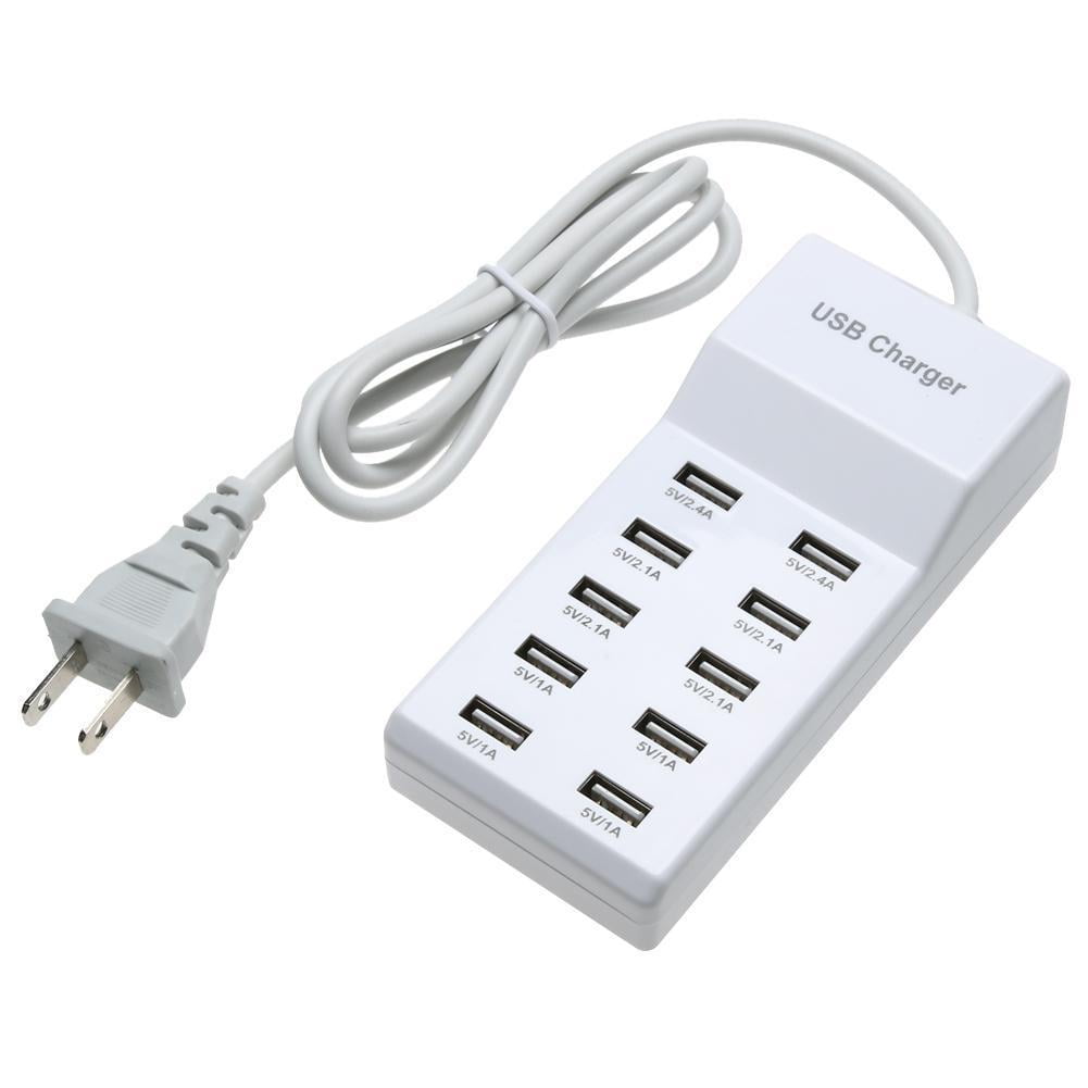 greenhome 10 Port Fast USB Charging Port Power Strip Adapter Wall ...