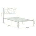 Garmic Twin Bed Frame for Girls Kids Metal Platform Bed Frame with ...