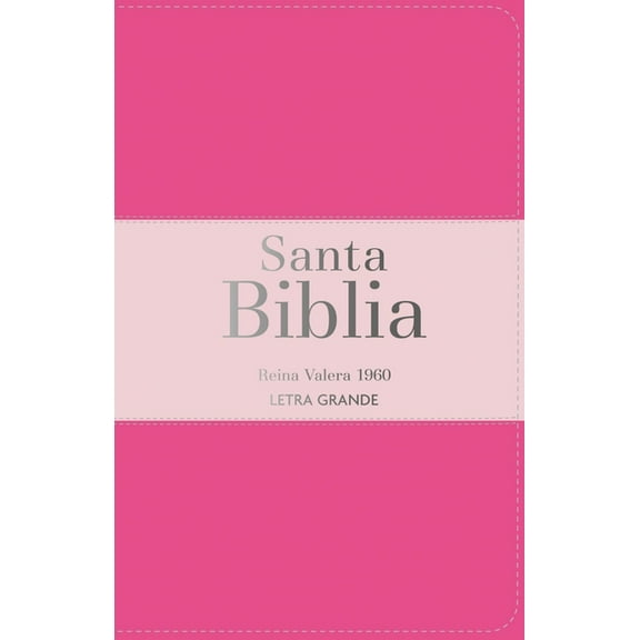 Biblia Rvr 1960 Compacta Letra Grande 11 Puntos SÃ­mil Piel Rosa Flores ...