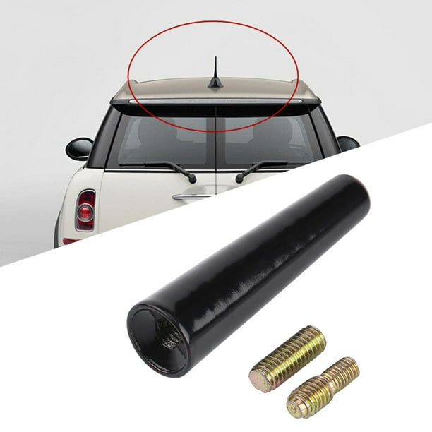 Qiilu Universal 2.2 Inch Mini Car Antenna AM FM Aerial Auto Radio Replacement Black Car Antenna Universal Car Antenna