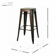 Metropolis Metal Backless Bar Stool, Gunmetal - Walmart.com