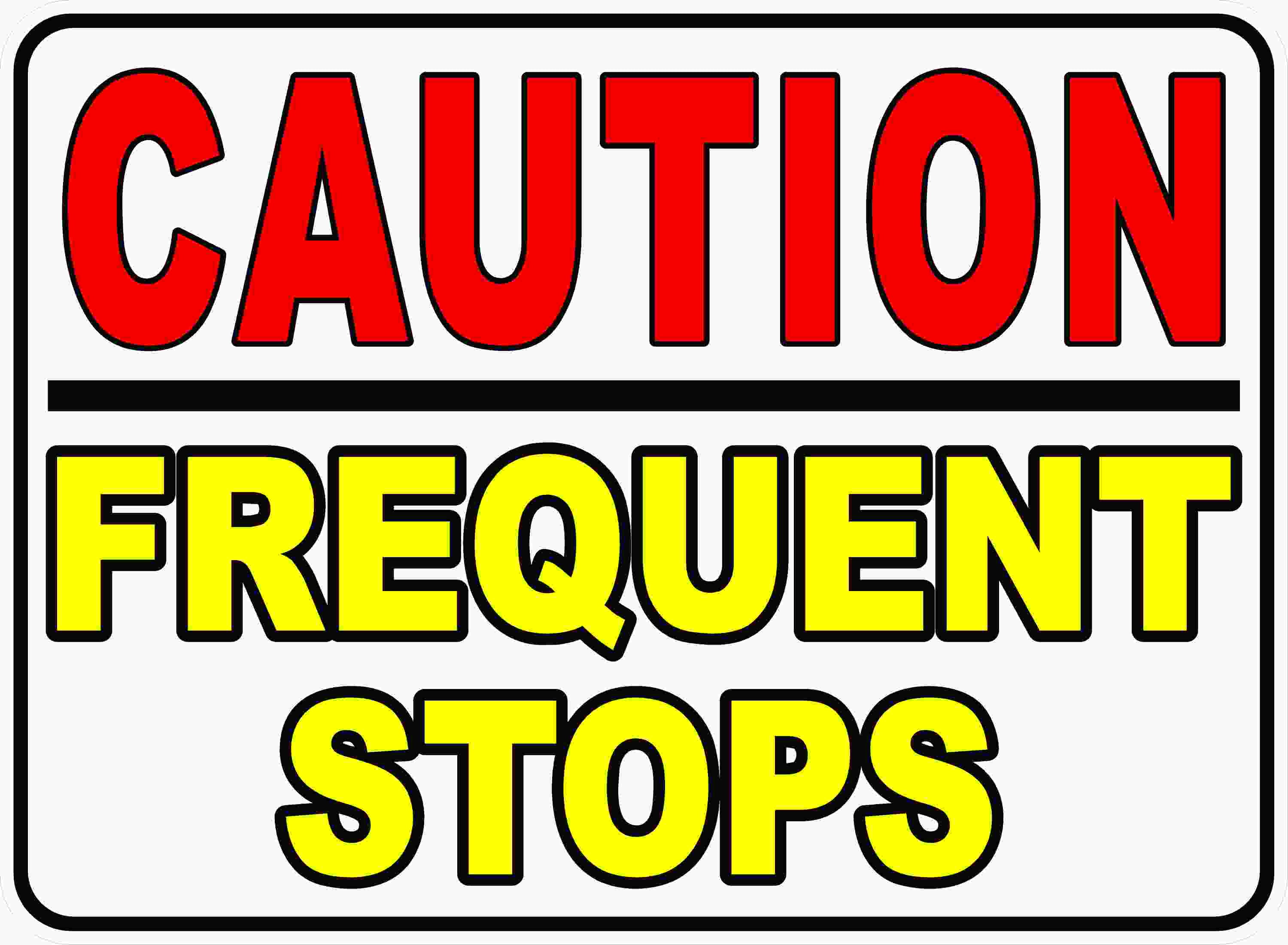 Caution Frequent Stops Sign - Walmart.com