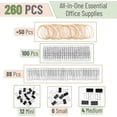 Assorted Clips & Bands: Binder, Paper (Small, Medium, Large) & Foldback ...