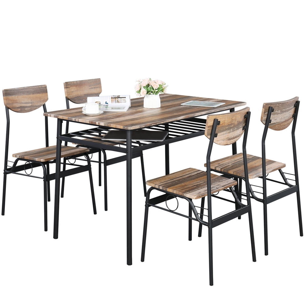 Dining Room Table Set, 5 Piece Dining Table Sets with Dining Chairs for ...