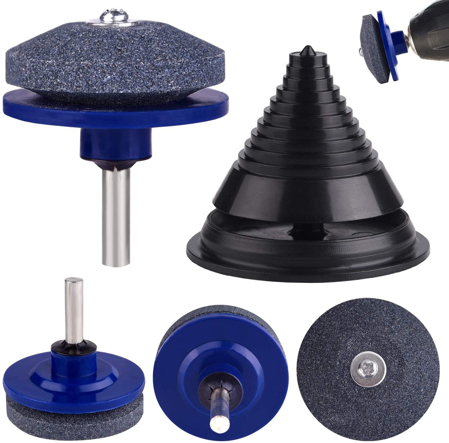 5 Pieces Lawn Mower Blade Sharpener for Drill and Lawn Mower Blade ...