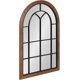 Kate and Laurel Joffrey Farmhouse Arched Mirror, 24 x 36, Rustic Brown ...