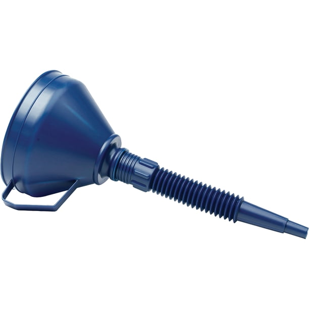 Seachoice Long Blue Flexible Funnel with Stainless Steel Strainer and ...