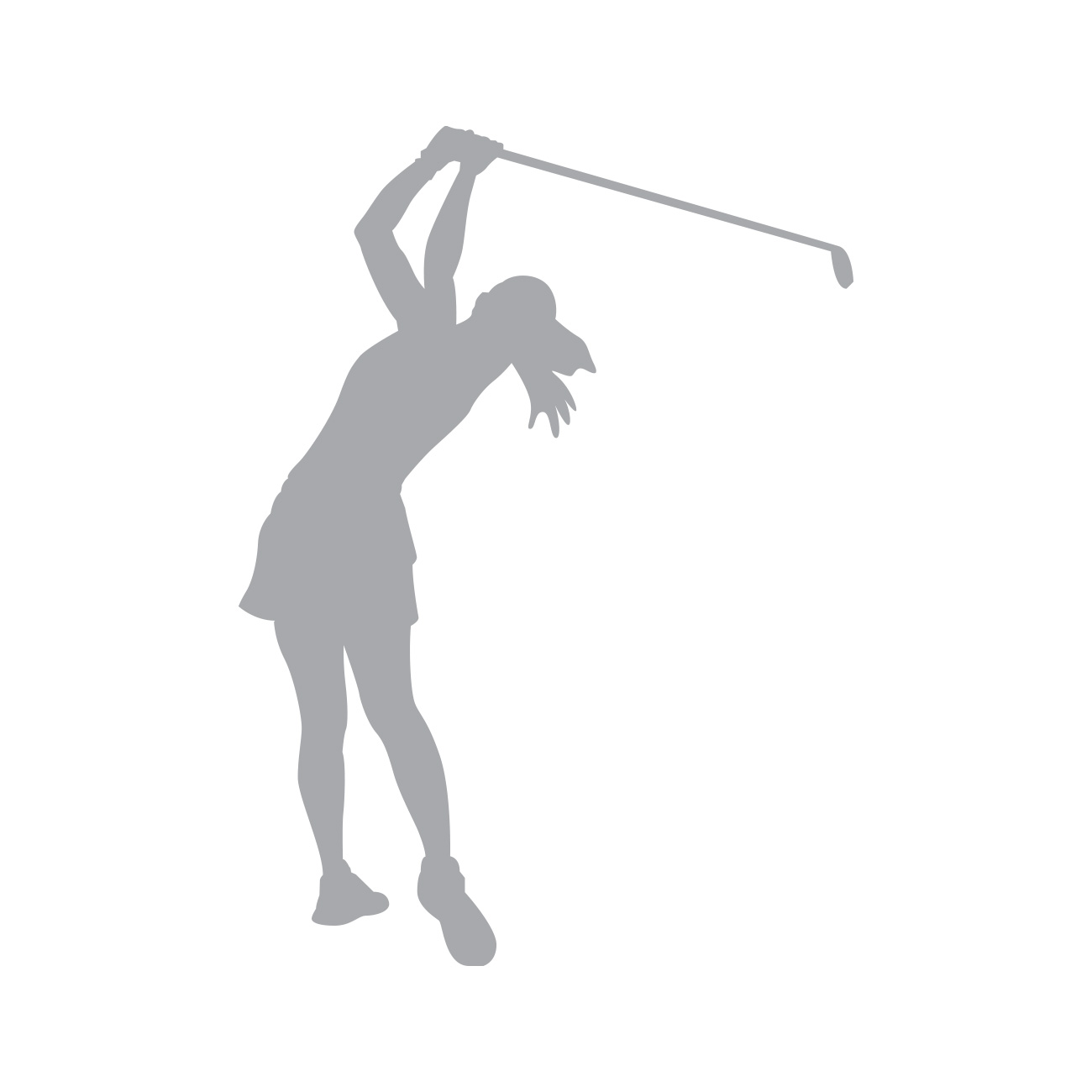Female Golfer Sticker Decal Die Cut - Self Adhesive Vinyl ...