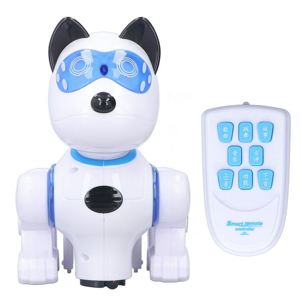 Perro robótico inteligente con Control remoto, luz fría, música, Robot ...