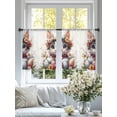 Easter Cat Semi Sheer Curtains 54 Inch Length 2 Panels Set, Cute Spring ...