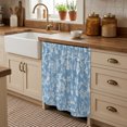 Botanical Rose Cabinet Curtains 35"W x 35"L, Vintage Farmhouse Blue ...