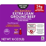 All Natural Extra Lean Ground Beef 96% Lean/4% Fat, 1 lb - Walmart.com