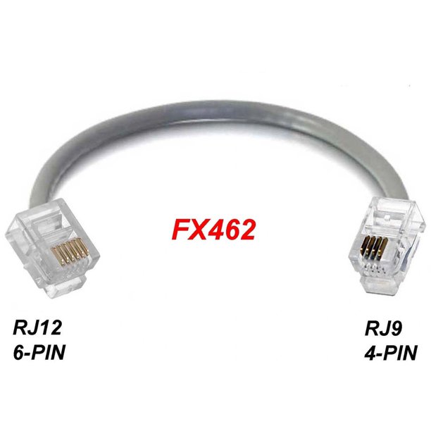 RJ9 RJ10 RJ22 4P4C 4-PIN to RJ12 RJ11 6P6C 6-PIN Phone Headset Jack Male Cable Adapter FX462 ...
