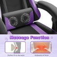 Lacoo PU Leather Gaming Chair Massage Ergonomic Gamer Chair Height ...