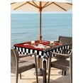 Chefs Square Outdoor Tablecloth with Umbrella Hole Food Coffee Cookies ...