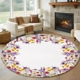 8ft Round Rug Purple Lavender Area Rugs for Living Room Bedroom ...