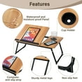 HONEIER Adjustable Laptop Desk with Cup Slot, Foldable for Bed, Couch ...