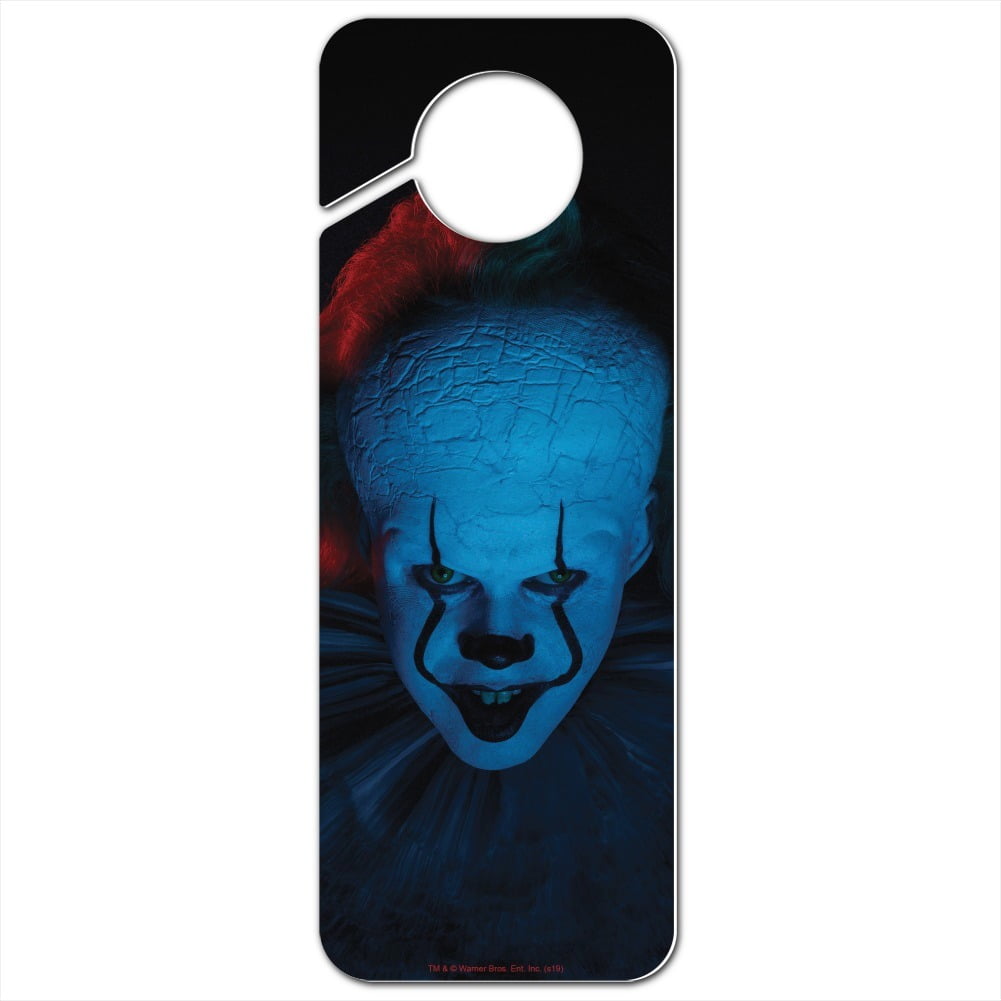 IT: Chapter 2 Blue Pennywise Plastic Door Knob Hanger Sign - Walmart.com