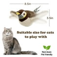 Tetou Cat Toys Flapping Bird Rechargeable Interactive Plush Toy for ...