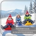 Plastic Snow Sleds for Kids - 1 Pack Toboggan & Saucer Sleds Set with ...