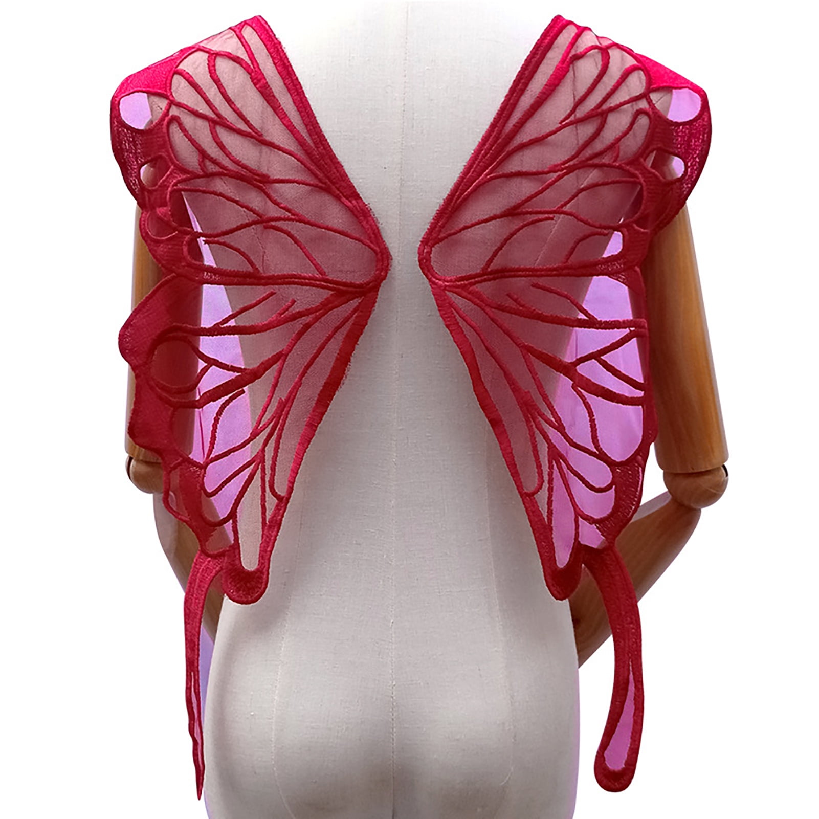 Farfi 1 Pair Lace Neckline Collars Soft Fabric Butterfly Wing Design ...