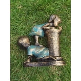 Vikakiooze Outdoor Ornaments, Boy & Girl Garden Statues with Fireflies ...