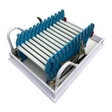 Techtongda Blue Retractable Pull-Down Attic Ladder, Aluminum ...