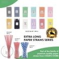 12 Inch Extra Long Large Paper Drinking Straws 8mm Wide - For Smoothies ...