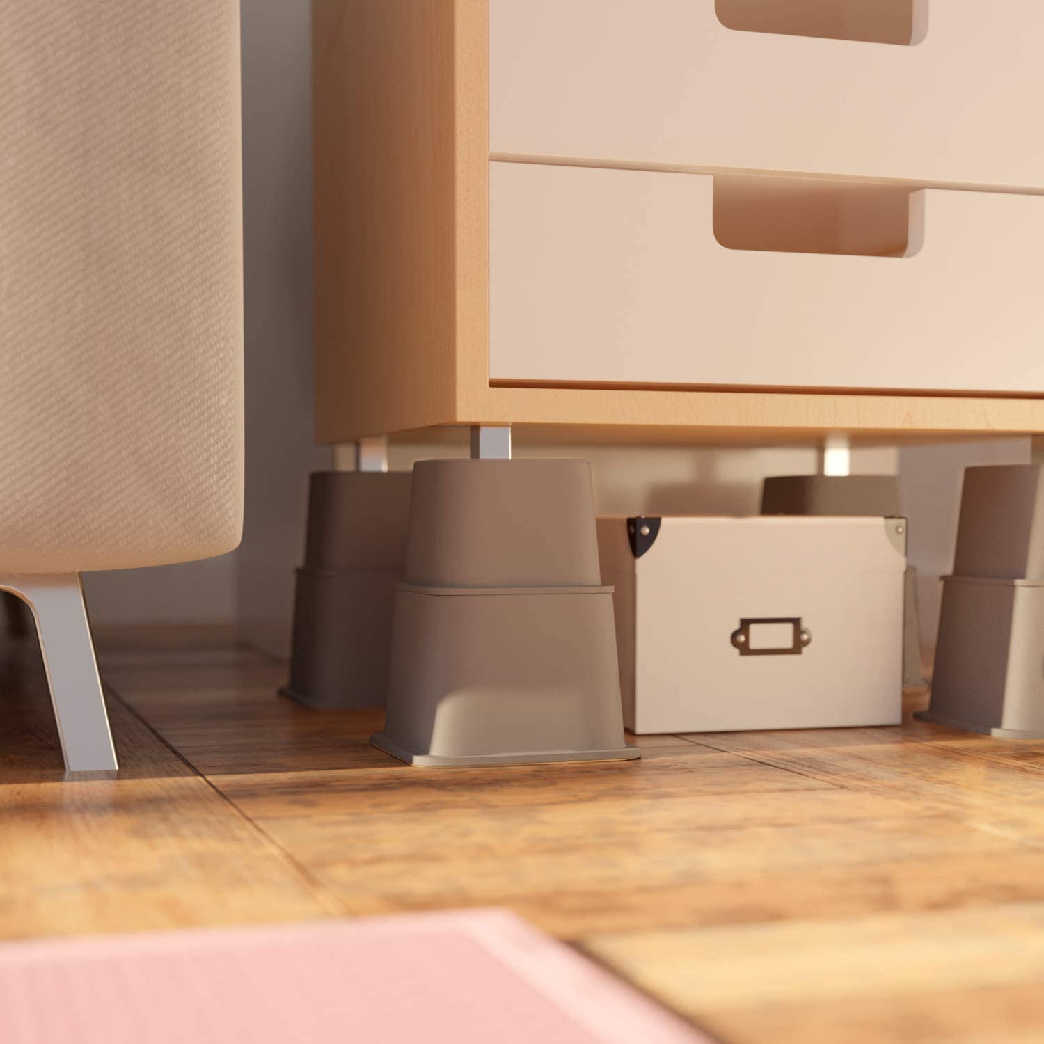 Buy Home Intuition Heavy Duty Adjustable Bed Risers Furniture Riser 3 ...