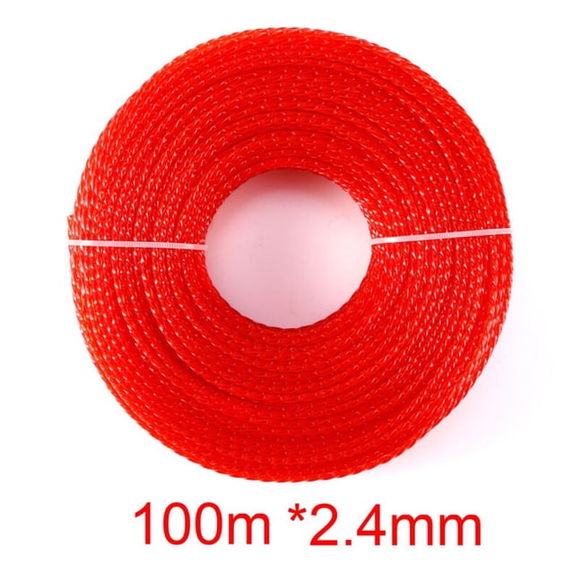 Fil de Nylon pour Coupe-Bordures Remplacement de Fil 2.4mm*100m Rouge ...
