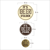 Signs ByLITA Circle It’s Beer O'Clock Sign (Black) - Large - Walmart.com