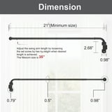 Beruichy 2 Pcs Swing Arm Curtain Rods,1/2 in Adjustable Metal Rods with ...