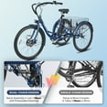 "26"" 7 Speed Electric Tricycle, 350W Three-Wheel Bicycle with Adult ...