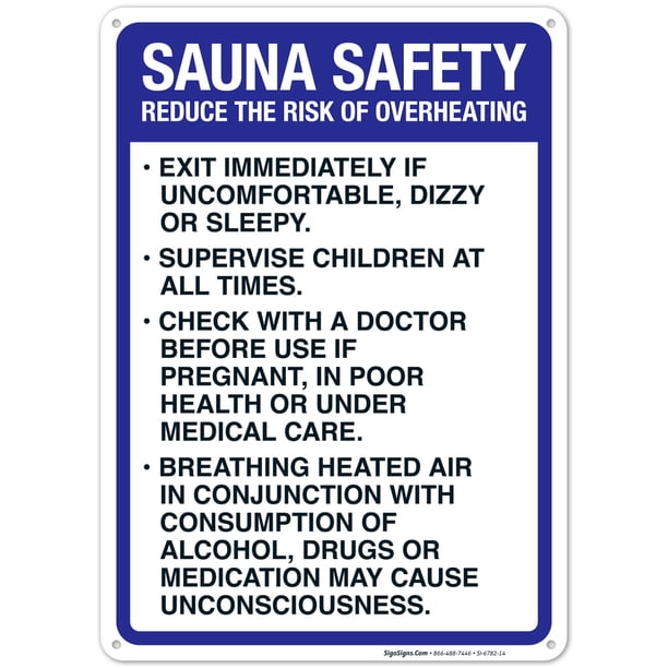 Sauna Safety Sign, Pool Sign, - Walmart.com