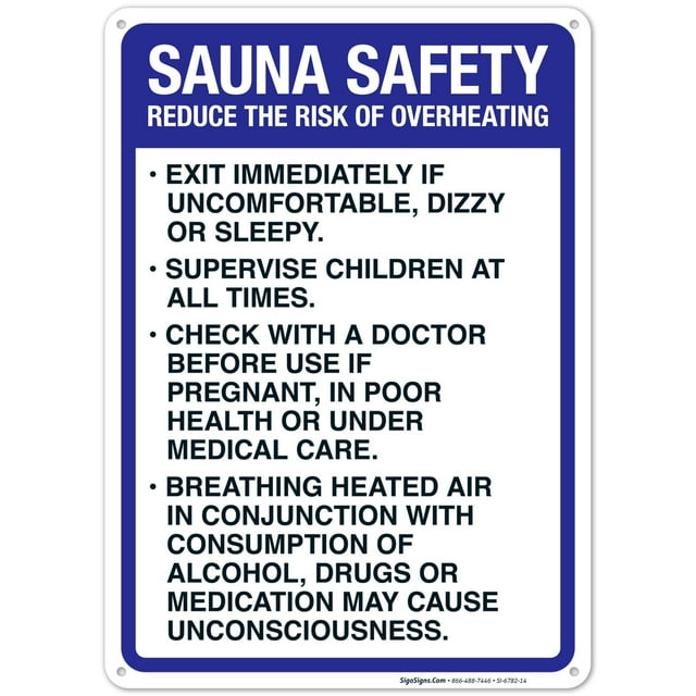 Sauna Safety Sign, Pool Sign, - Walmart.com