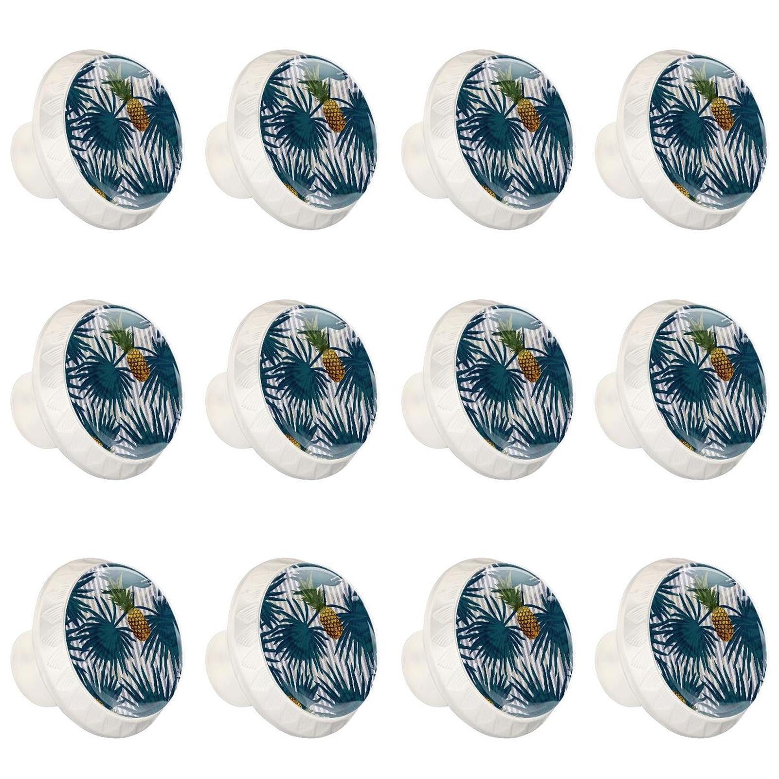 12 Pcs Watercolor Tropical Floral Knobs for Kitchen Cabinet Cupboard ...