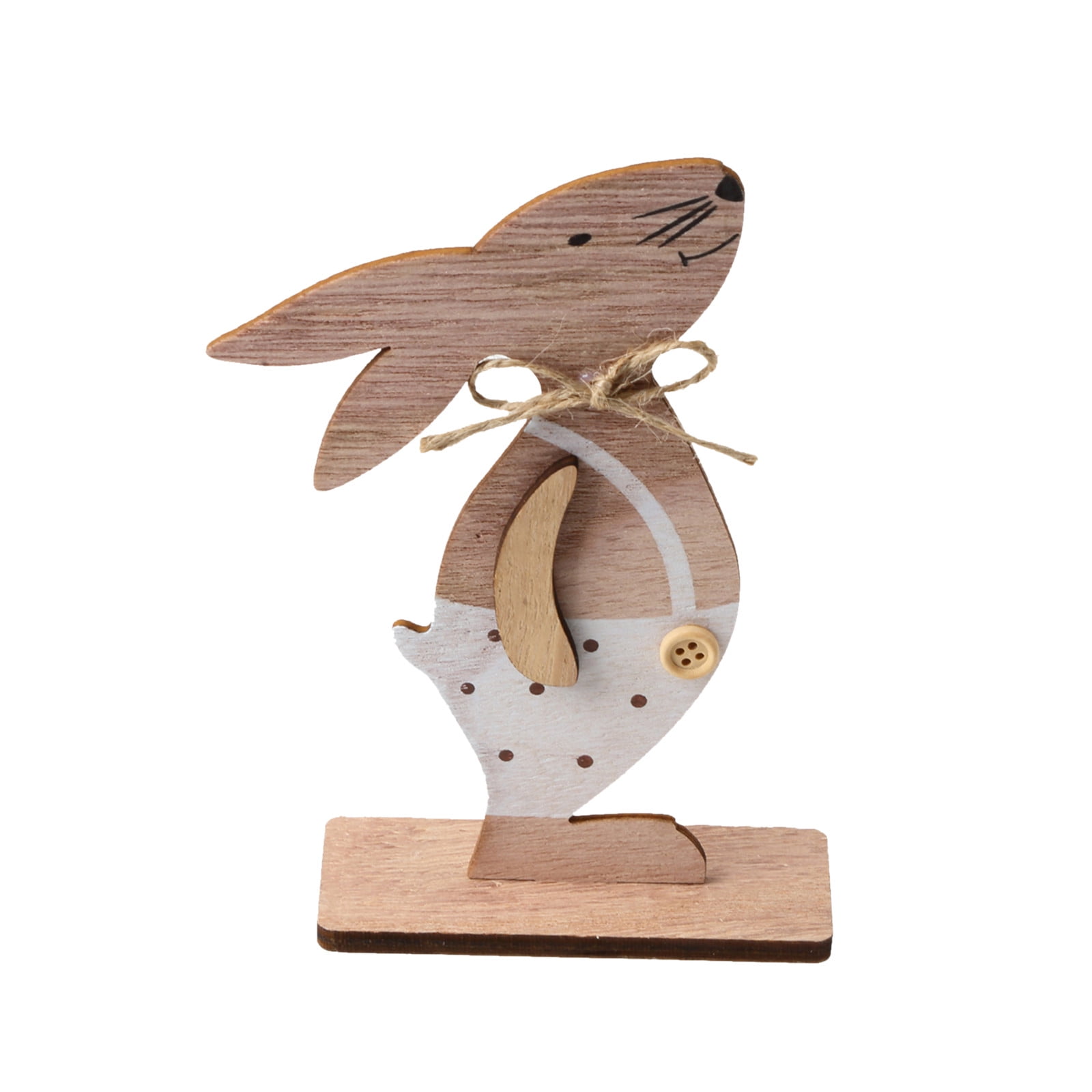 JeashCHAT Retro Bunny Easter Wooden Decorations, Rustic Rabbit Tabletop ...