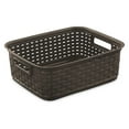 "Sterilite Plastic Bin Small 11"" Long Weave Home Storage Basket ...