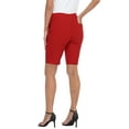 HDE Pull On Bermuda Shorts For Women Mid Rise 10" Inseam Shorts with ...