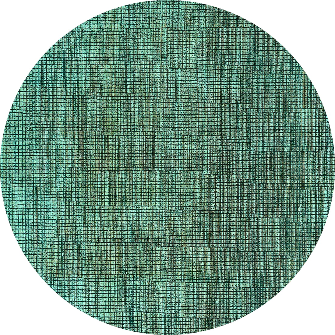 Ahgly Company Indoor Round Abstract Turquoise Blue Modern Area Rugs, 5 ...