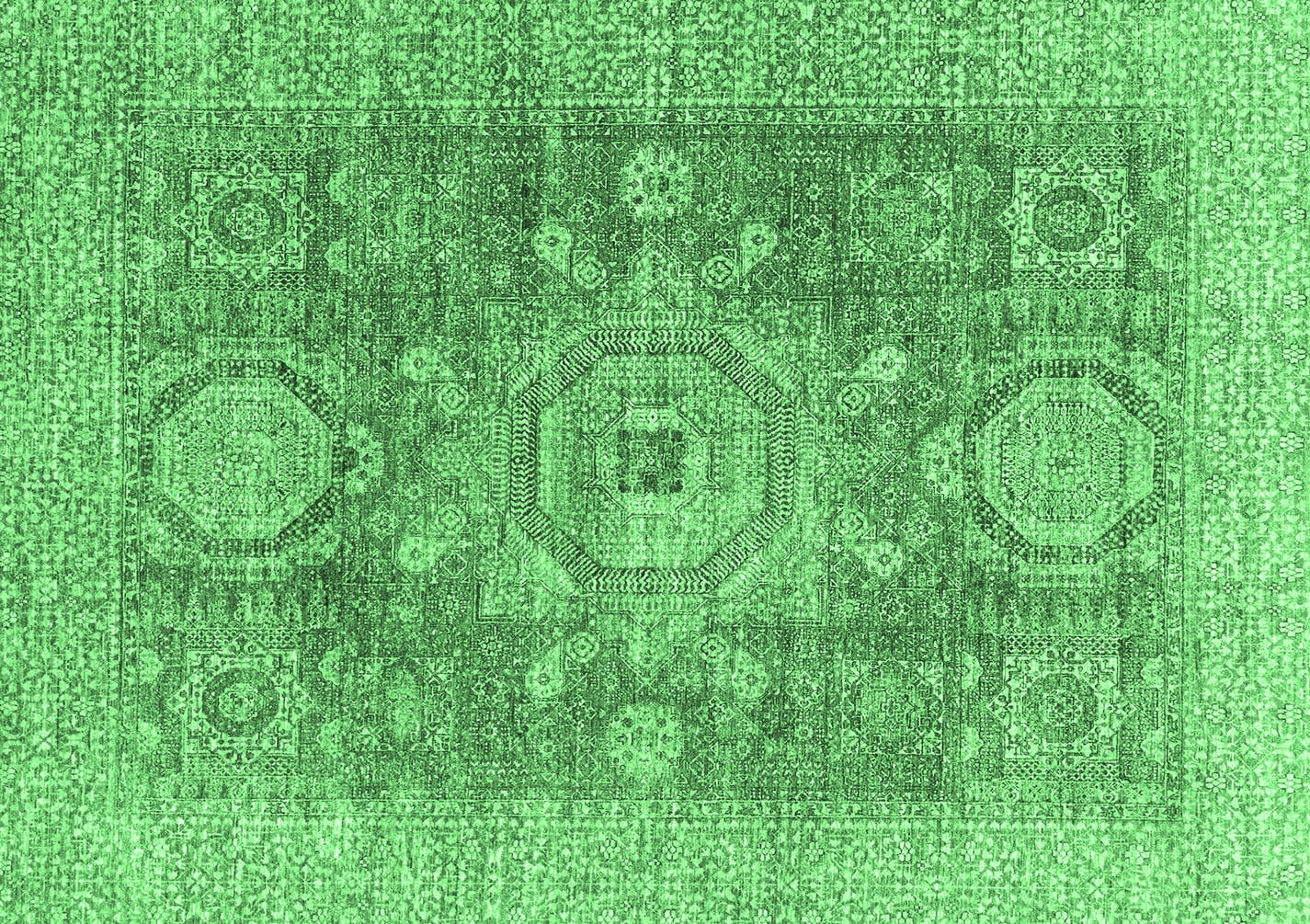 Ahgly Company Indoor Rectangle Abstract Emerald Green Modern Area Rugs ...