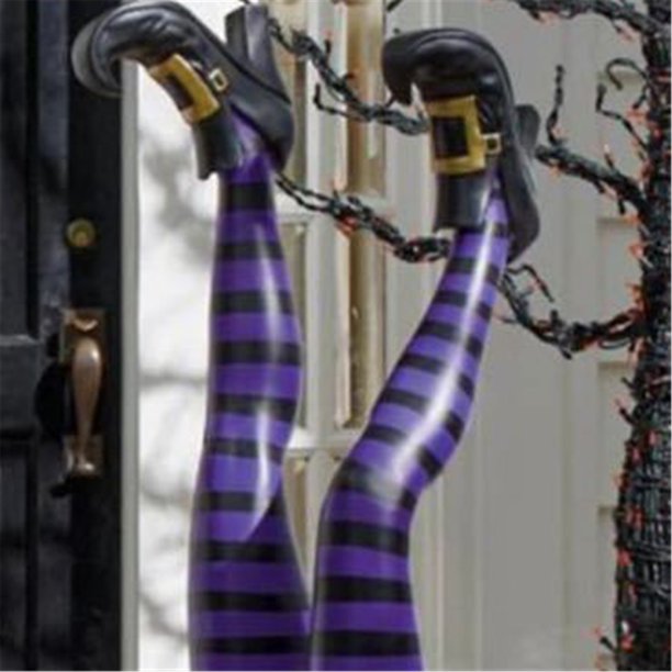 EQWLJWE Halloween Wicked Witch Legs Spooky Party Props Wreath Crafts ...