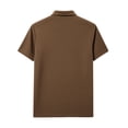 Ceisia Men Shoulder Panel Small Embroidery Logo Short Sleeve Collar ...